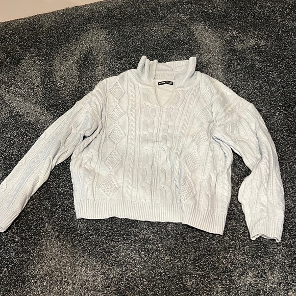 SHEIN | Sweaters | Baby Blue Cable Knit Sweater | Poshmark